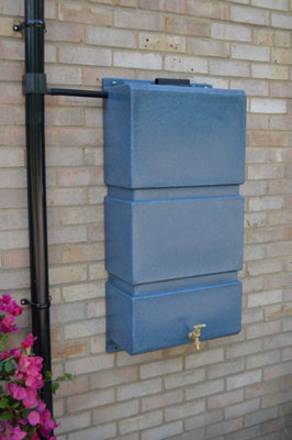 WALL MOUNTED WATER BUTT 105 LTR CAPACITY - BLUESTONE