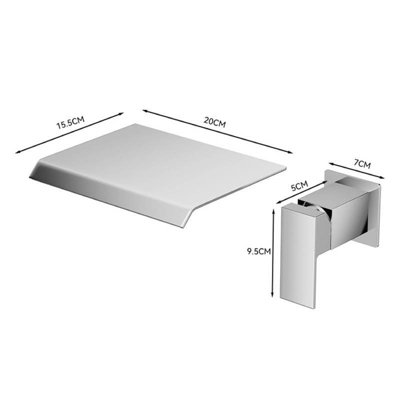 Wall Mounted Waterfall Bathroom Faucet,Waterfall Single Handle Mixer ...