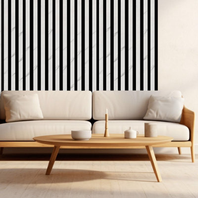 Wall Panel Wood Slat Marble Decorative Wooden Wall Panelling 3D Slatted ...