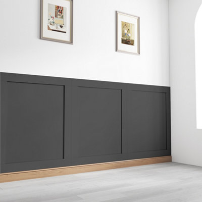 WALL PANELLING KIT SHAKER STYLE 3D WALL PANEL PAINTABLE MDF WOOD (H)900 ...