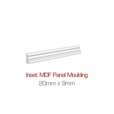 Wall Panels World MDF Wall Panelling Kit - Inset Panel Moulding, Primed