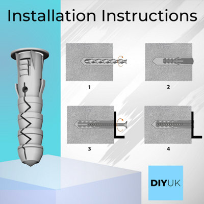 Wall Plugs M8 x 40mm ( Pack of: 100 ) Universal Rawl Plug Expansion ...