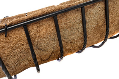 Wall Trough Window Box Basket Planter Metal Heavy duty Country Forged ...