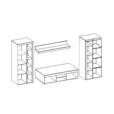 Wall Unit Rumba XL Living Room Furniture Sonoma Oak