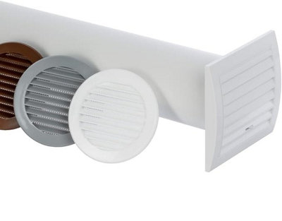 Wall Ventilation Set 100mm / 4" Tumble Dryer Vent Kit, Passive ...