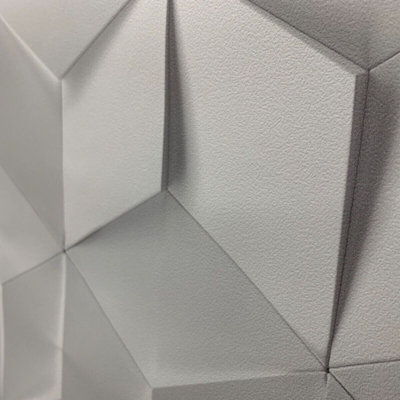 Wallpaper 3D Geometric Feature Wall White Cube Illusion Funky Modern ...