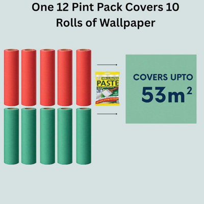 Wallpaper Paste Kit - Includes 10 Roll Adhesive Paste and Wallpaper Kit ...
