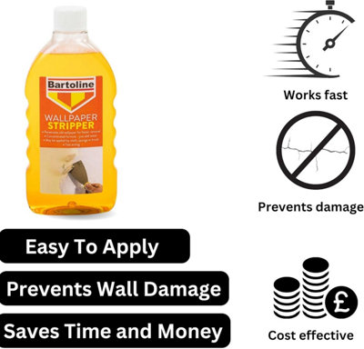 Wallpaper Remover Kit - Bundle with 500ml Bartoline Wallpaper Stripper ...