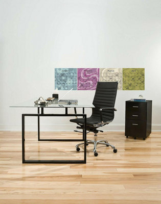 Wallpops 4 x Colourful Peel & Stick Dry Erase Monthly Calendars with Marker