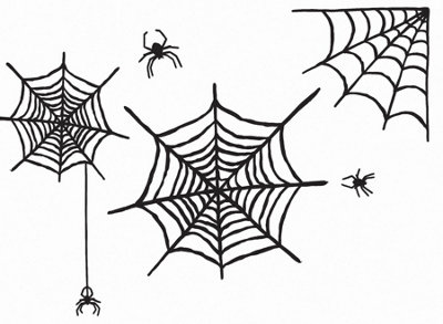 Wallpops DWPK2248 Halloween Spider Web Wall Art Kit