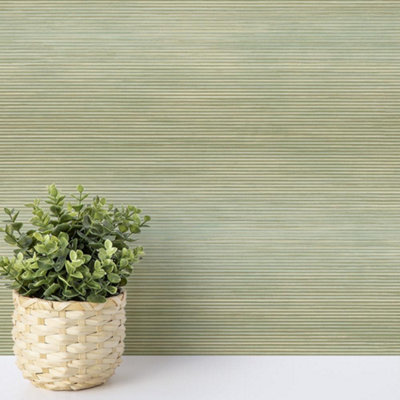 Wallquest Horizontal Stripe Green Brown Wallpaper Modern Stylish ...