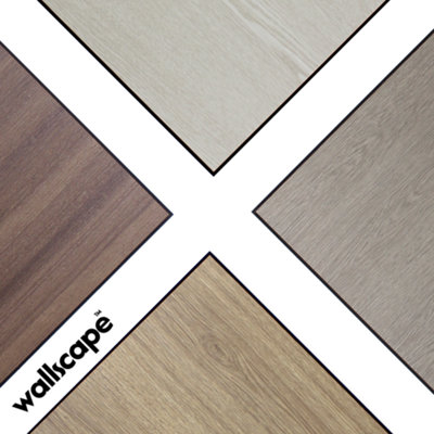 wallscape Decorative Wall Panels Square 600mm x 600mm - Dark Ebony Wood ...