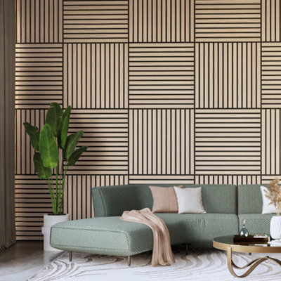 Wallsupply UltrAcoustic Eco Tile Wood Effect Recycled Felt & EPS ...