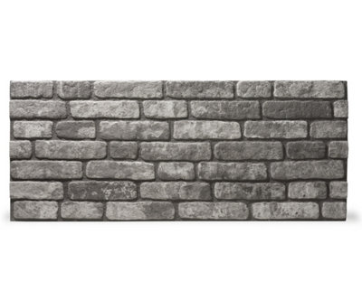 Wallsupply Ultralight Loft Anthracite Brick Effect HD Printed 3D Wall ...