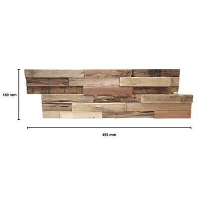 Wallsupply UltraWood Colorado Reclaimed Solid Teak Wood Panels, Wall ...