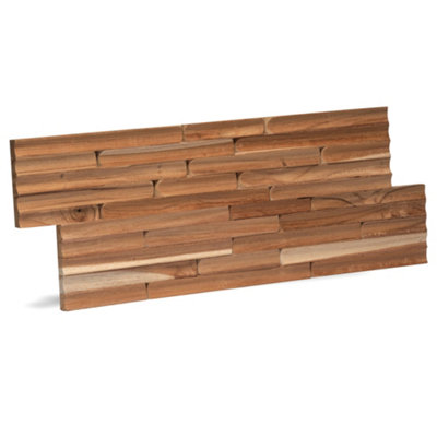 Wallsupply UltraWood Concave Reeded Fluted Reclaimed Solid Teak Wood ...