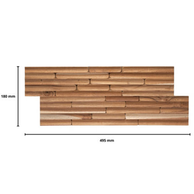Wallsupply UltraWood Concave Reeded Fluted Reclaimed Solid Teak Wood ...