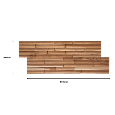 Wallsupply UltraWood Concave Reeded Fluted Reclaimed Solid Teak Wood ...