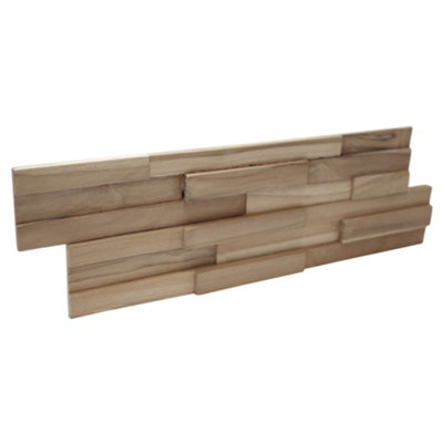 Wallsupply UltraWood Firenze Solid Teak Wood Panels, Wall Cladding 3D ...