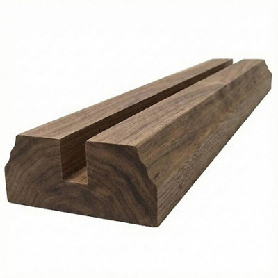 Walnut Baserail TBR 3.0m 10mm Groove For Glass Panels UK Manufactured ...