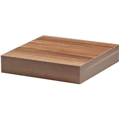 Walnut Floating Shelf Kit 25x25x5cm | DIY at B&Q