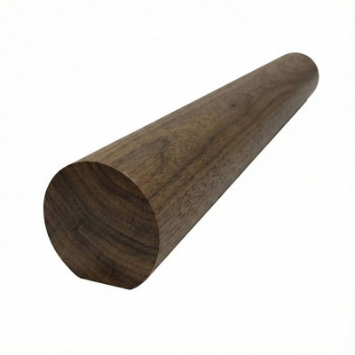 Walnut Handrail Mopstick 44mm Round 3.6m Wall Mounted Handrail UK ...