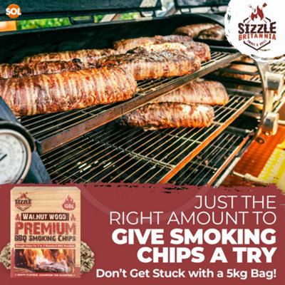 Walnut Wood Chips for Smoking Food 150g , Smoking Wood Chips, Smoker ...