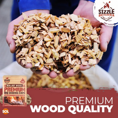 Walnut Wood Chips for Smoking Food 150g , Smoking Wood Chips, Smoker ...