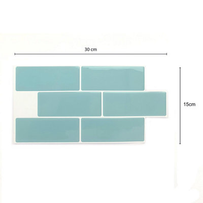 Walplus 12 Pcs 30.5x15.4cm Peel and Stick Wall Tiles Sticker - Self ...