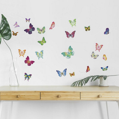 Walplus Butterflies Kids Sticker PVC Multicoloured