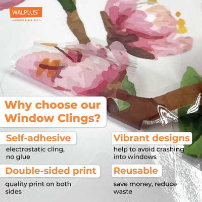 Walplus Cherry Blossom Flowers with Birds On The Branch Spring Window ...