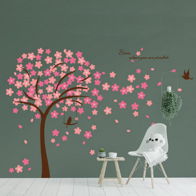 Walplus Cherry Blossom Tree Decal Decoration Home Wall Stickers Mural ...