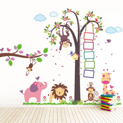 Walplus Combo Adult Nursery Monkey Height Measure + Huge Elephant ...