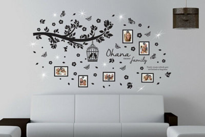 Walplus Crystal Ohana Family Tree Photo Frames Wall Sticker Home ...