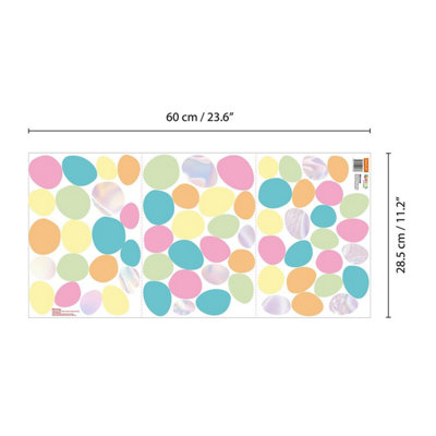 Walplus Dalmatian Polka Dots Pastel & Holographic X 5 Kids Sticker ...
