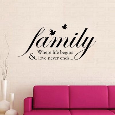 Walplus Decal Wall Art Wall Sticker Family Birds Quote