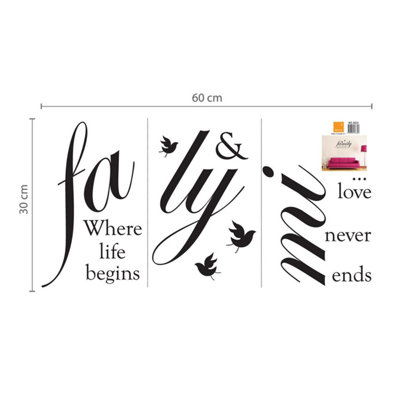 Walplus Decal Wall Art Wall Sticker Family Birds Quote