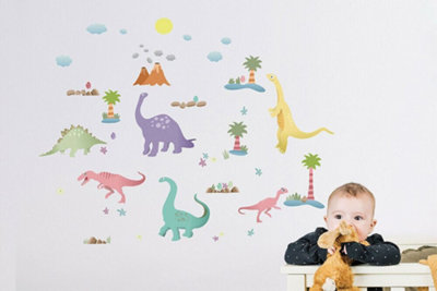Walplus Dinosaur Wall Stickers - Dinosaur Stickers for Children ...