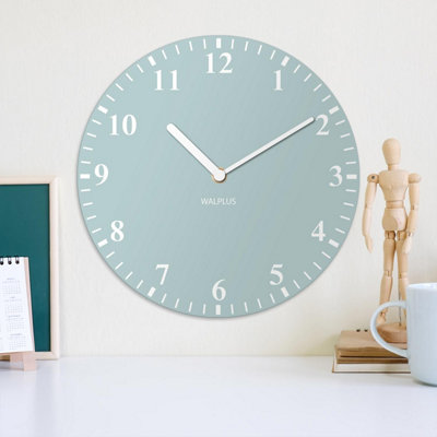 Walplus Duck Egg Solid Colour Classic Home Office MDF Wall Clock