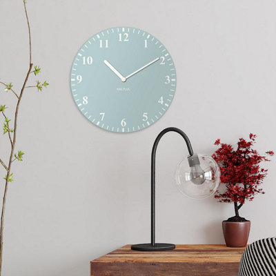 Walplus Duck Egg Solid Colour Classic Home Office MDF Wall Clock