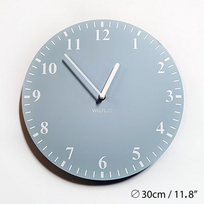 Walplus Duck Egg Solid Colour Classic Home Office MDF Wall Clock