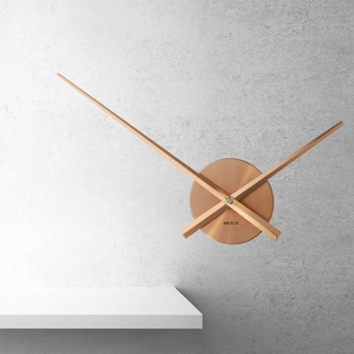 Walplus FlexiClock Copper Giant Frameless 3D Stick-On Wall Clock ...