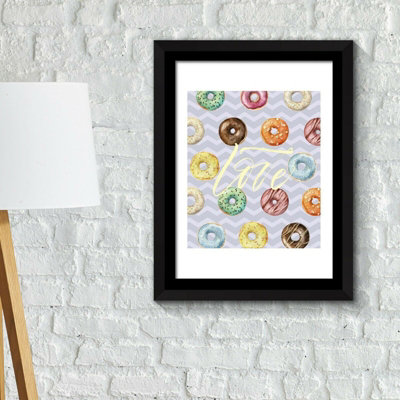 Walplus Framed Art Donut Desserts Poster Decal Self-adhesive Home ...