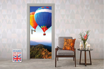 Walplus Hot Air Balloon Adventure Door Mural Self-Adhesive Decoration ...