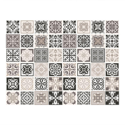 Walplus Mediterrranean Tile Stickers Peel and Stick Wall 3D Tiles ...