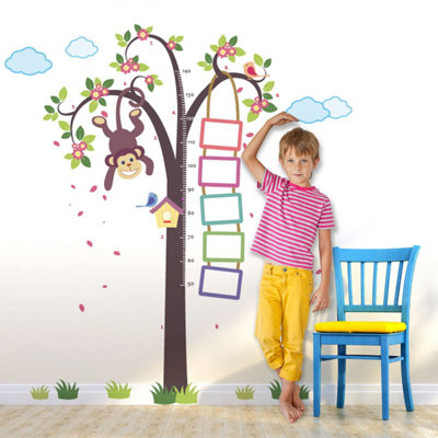 Walplus Nursery Children Wall Stickers Decoration Murals Monkey Height ...