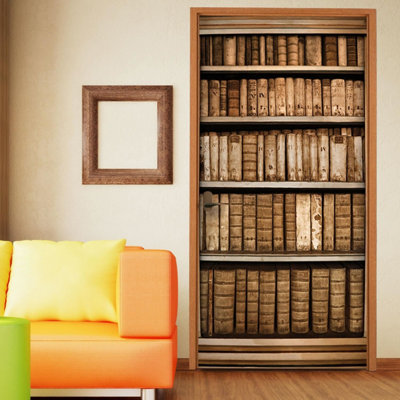 Walplus Old Archive Door Mural Self-Adhesive Decoration Decals Living ...