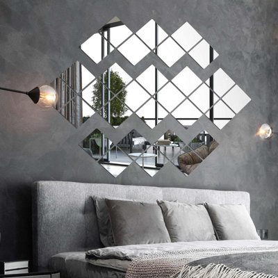 Walplus Rounded Square Wall Sticker Bedroom Home Decorations Mirror ...