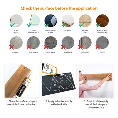 Walplus Rusty Brown Wood Look Vinyl Flooring 15 pcs