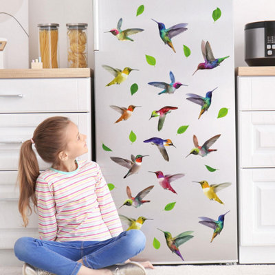 Walplus Small Hummingbirds Double-Sided Window Clings - 24Pcs Bird ...